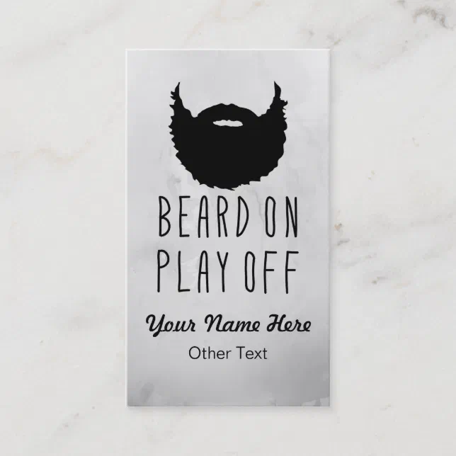 Funny Play-Off Beard Custom Business Cards | Zazzle