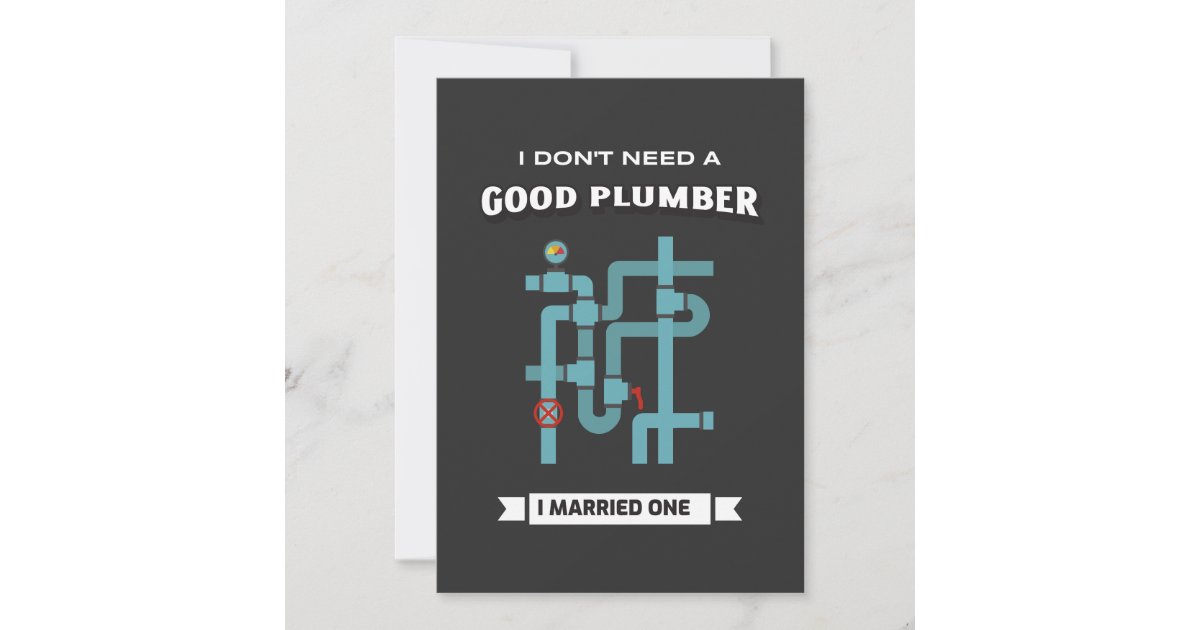 Funny Plumber Holiday Card | Zazzle