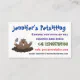 Funny pocket gopher digging cartoon illustration business card | Zazzle