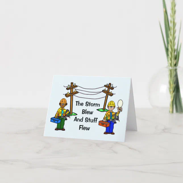 Funny Poem Electrical Linemen Greeting Card | Zazzle
