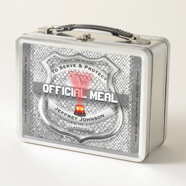 Funny Police Badge Metal Lunch Box | Zazzle
