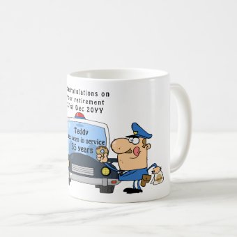 Funny Police Officers Retirement Mug Personalized | Zazzle