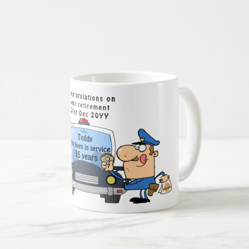 Funny Police Officers Retirement Mug Personalized | Zazzle