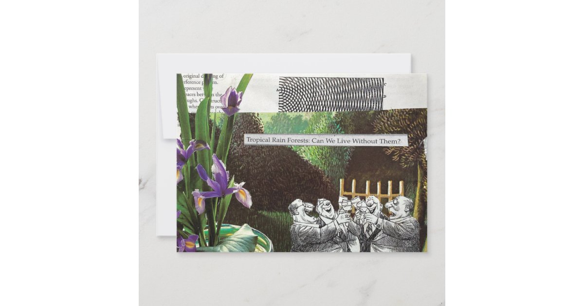 Funny Political Joke Forest Climate Change Satire Invitation | Zazzle