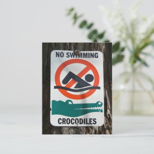 Funny Pool or Swimming Hole Sign Postcard | Zazzle