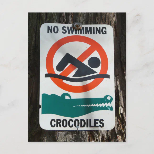 Funny Pool or Swimming Hole Sign Postcard | Zazzle