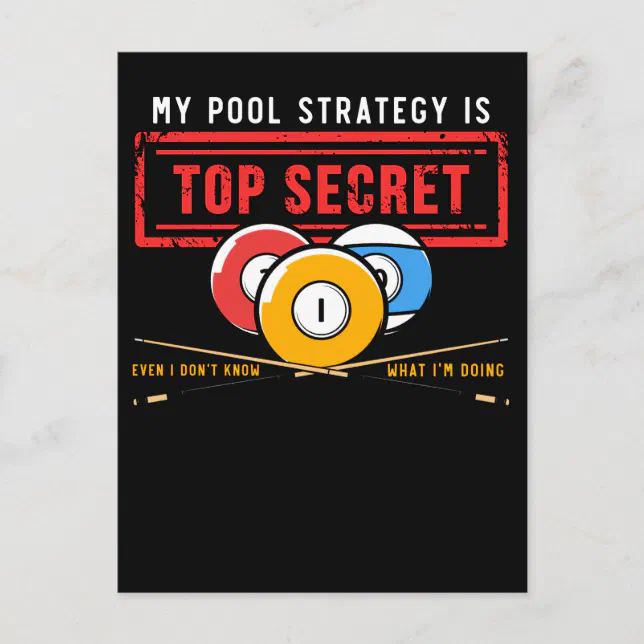 Funny Pool Player Joke Billiards Humor Postcard | Zazzle
