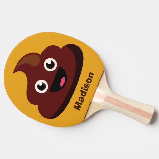 Funny Poop custom name double-sided paddle | Zazzle