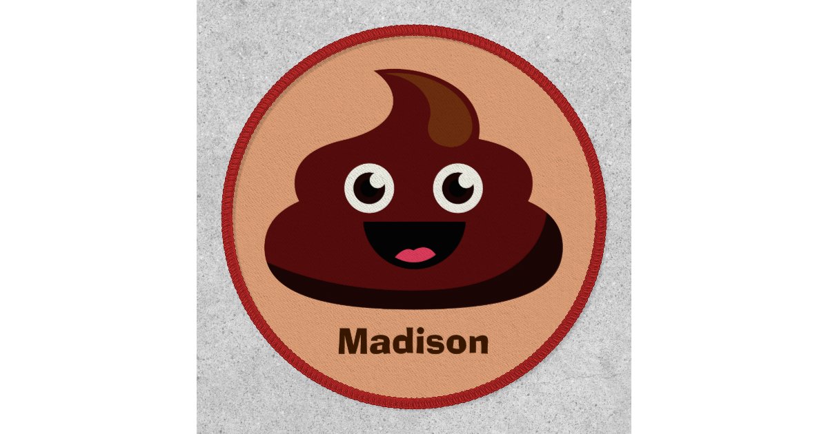 Funny Poop custom name Patch | Zazzle