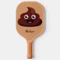 Funny Poop custom name Pickleball Paddle | Zazzle