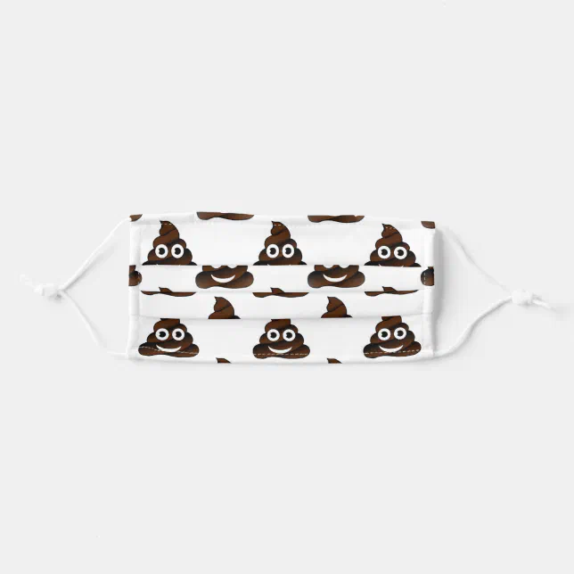 funny poop emoji adult cloth face mask | Zazzle