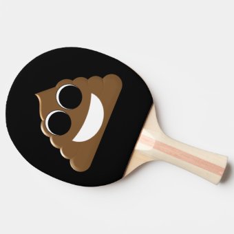 Funny Poop Emoji Ping Pong Paddle | Zazzle