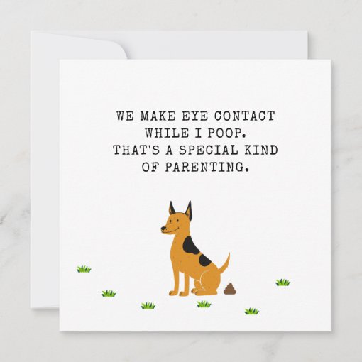 Funny Poop Happy Father's Day Card From The Dog | Zazzle