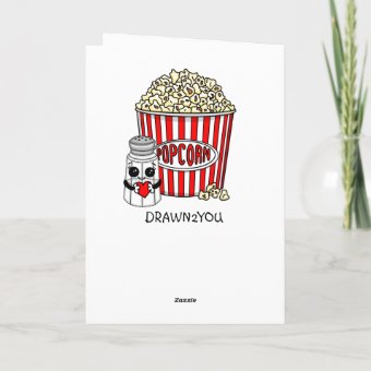Funny Popcorn Pun | Valentine's Day Card | Zazzle