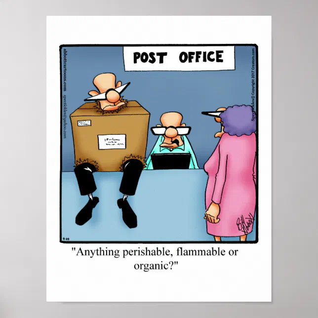 Funny Post Office Mail Humor Poster | Zazzle