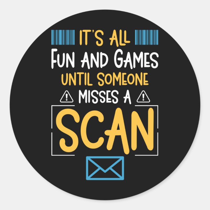 Funny Postal Worker Mailman Classic Round Sticker | Zazzle