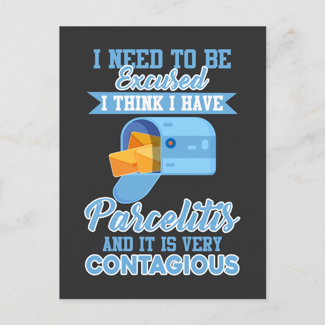 Funny Postal Worker Mailman Mail Carrier Parcel Postcard | Zazzle