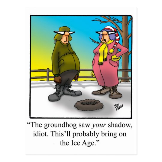 Funny Postcard Groundhog Day | Zazzle.com