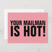 FUNNY POSTCARDS, YOUR MAILMAN IS HOT! POSTCARD | Zazzle