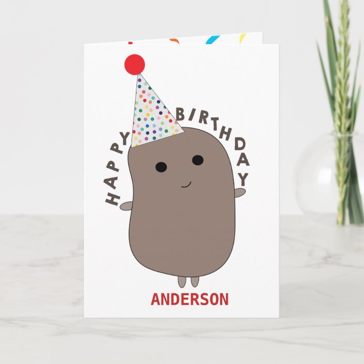 Funny Potato Birthday Card | Zazzle