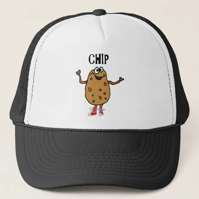 Funny Potato Named Chip Cartoon Trucker Hat | Zazzle