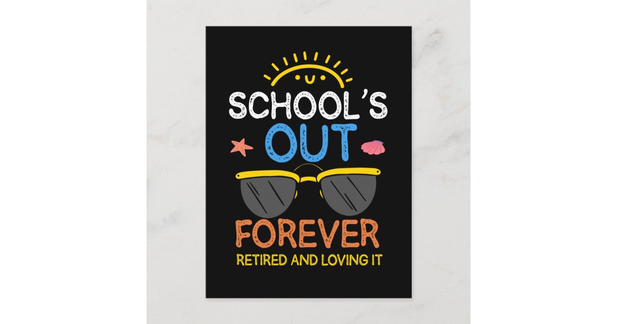 Funny Preschool Teacher Retirement School Retired Postcard | Zazzle