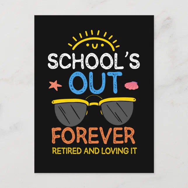 Funny Preschool Teacher Retirement School Retired Postcard | Zazzle