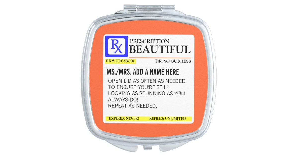 Funny Prescription Compact Mirror | Zazzle