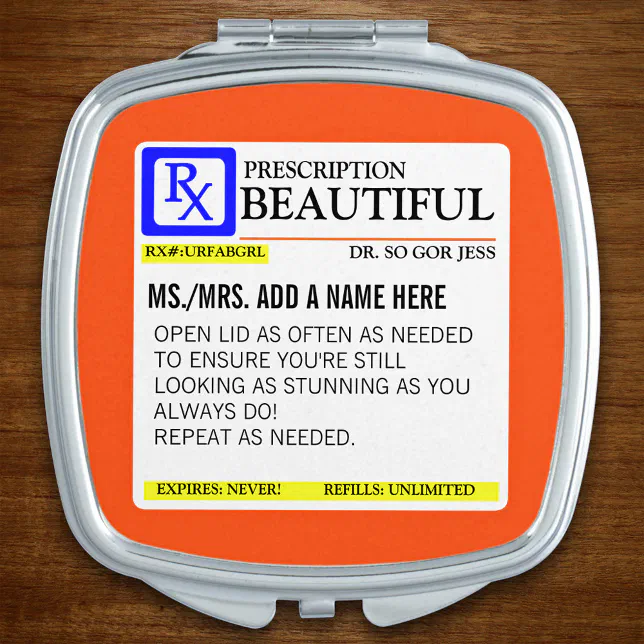 Funny Prescription Compact Mirror | Zazzle