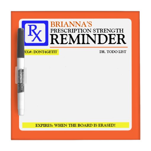 Funny Prescription Label Dry-Erase Board | Zazzle