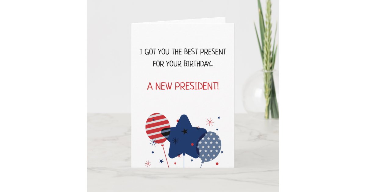 Funny president day america patriotic birthday card | Zazzle