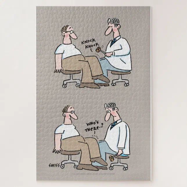 Funny Primary Care Physician Family Doctor Cartoon Jigsaw Puzzle | Zazzle