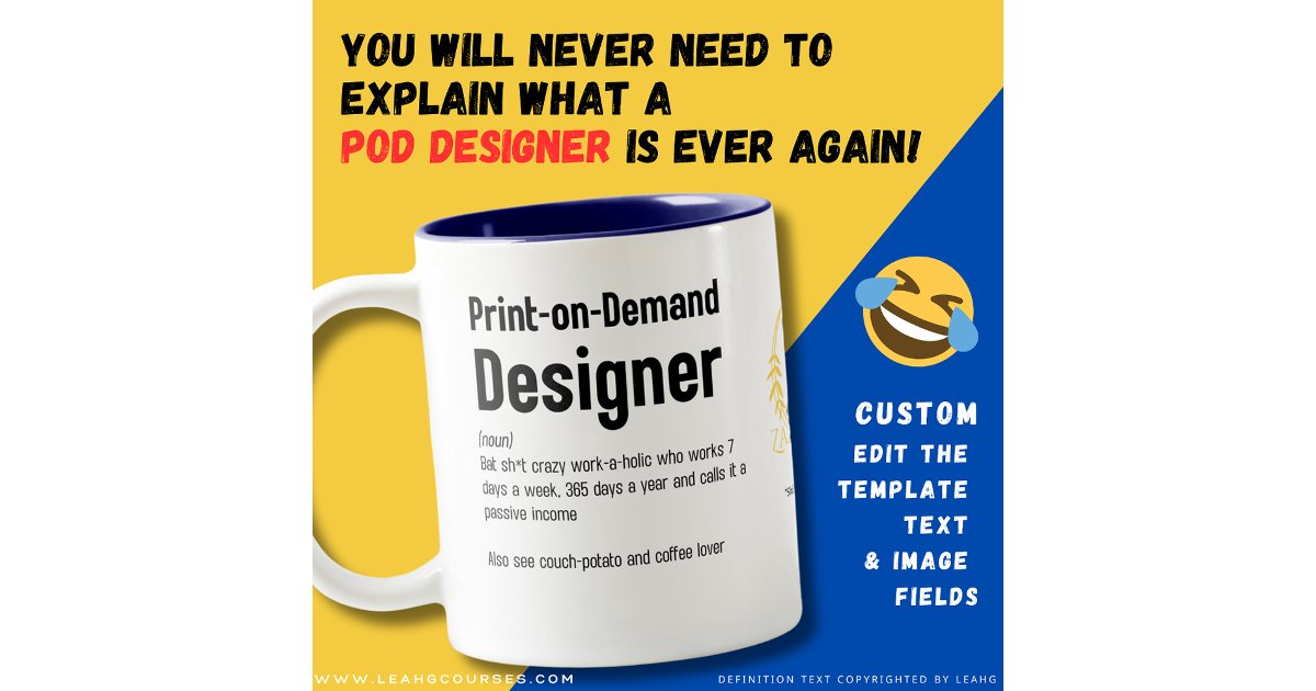 Funny Print-on-Demand Dictionary Definition LeahG Two-Tone Coffee Mug ...