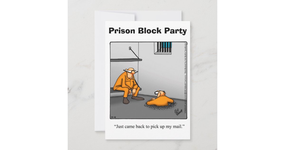 Funny Prison Block Party Invitations | Zazzle