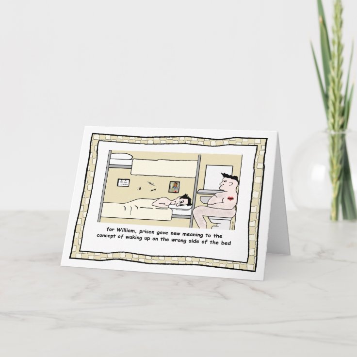 Funny Prison Cartoon Card | Zazzle