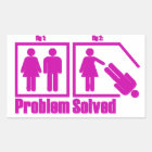 Problem Solved Classic Round Sticker | Zazzle.com