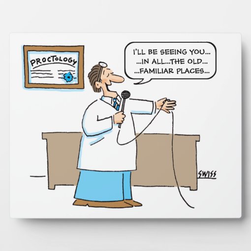 Funny Proctologist Karaoke Cartoon Art Proctology Plaque | Zazzle
