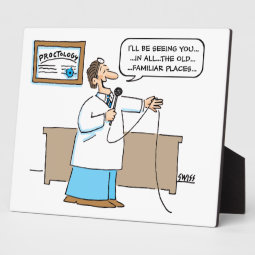 Funny Proctologist Karaoke Cartoon Art Proctology Plaque | Zazzle