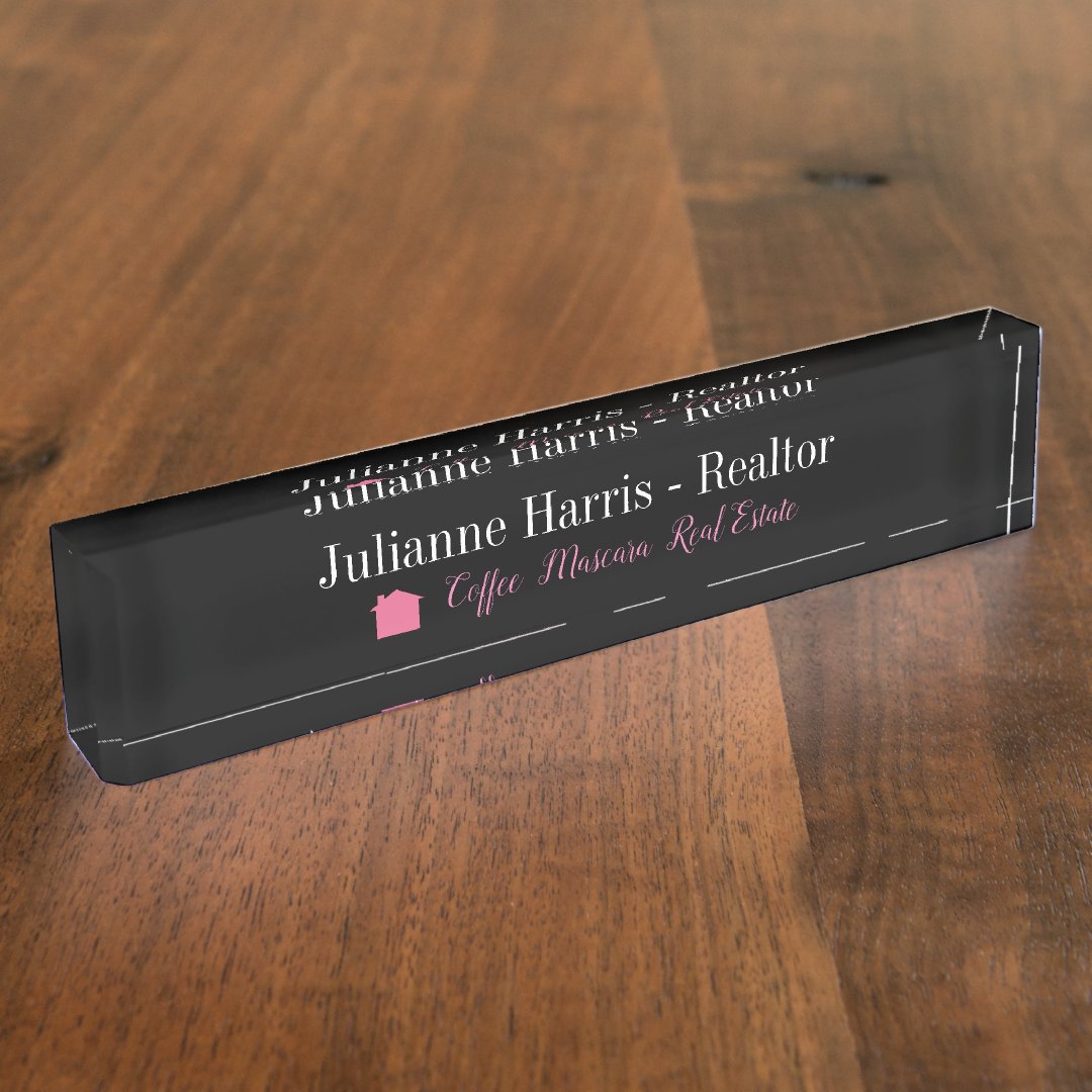 Funny Professional Realtor Desk Name Plate | Zazzle