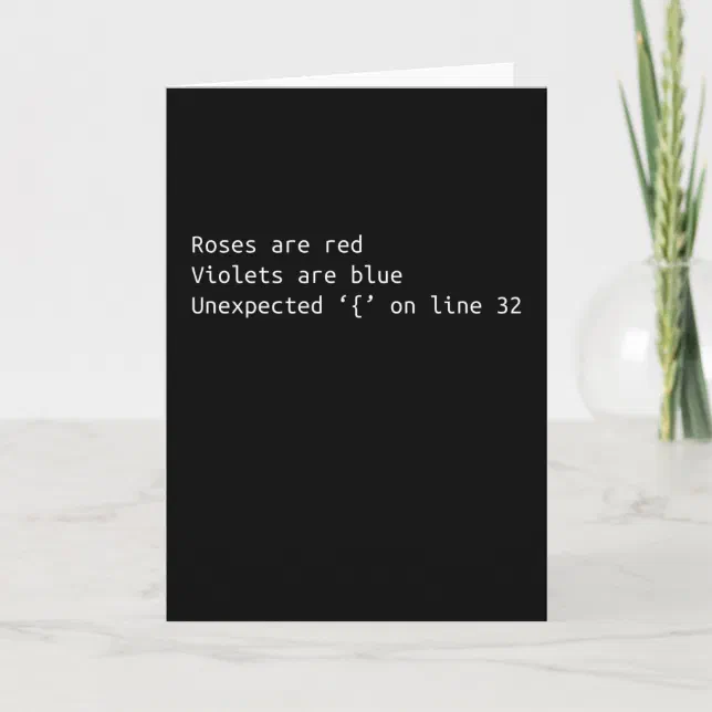 Funny Programmer Coding Poem Coding Gift Card | Zazzle