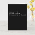 Funny Programmer Coding Poem Coding Gift Card | Zazzle