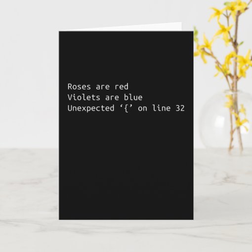 Funny Programmer Coding Poem Coding T Card Zazzle