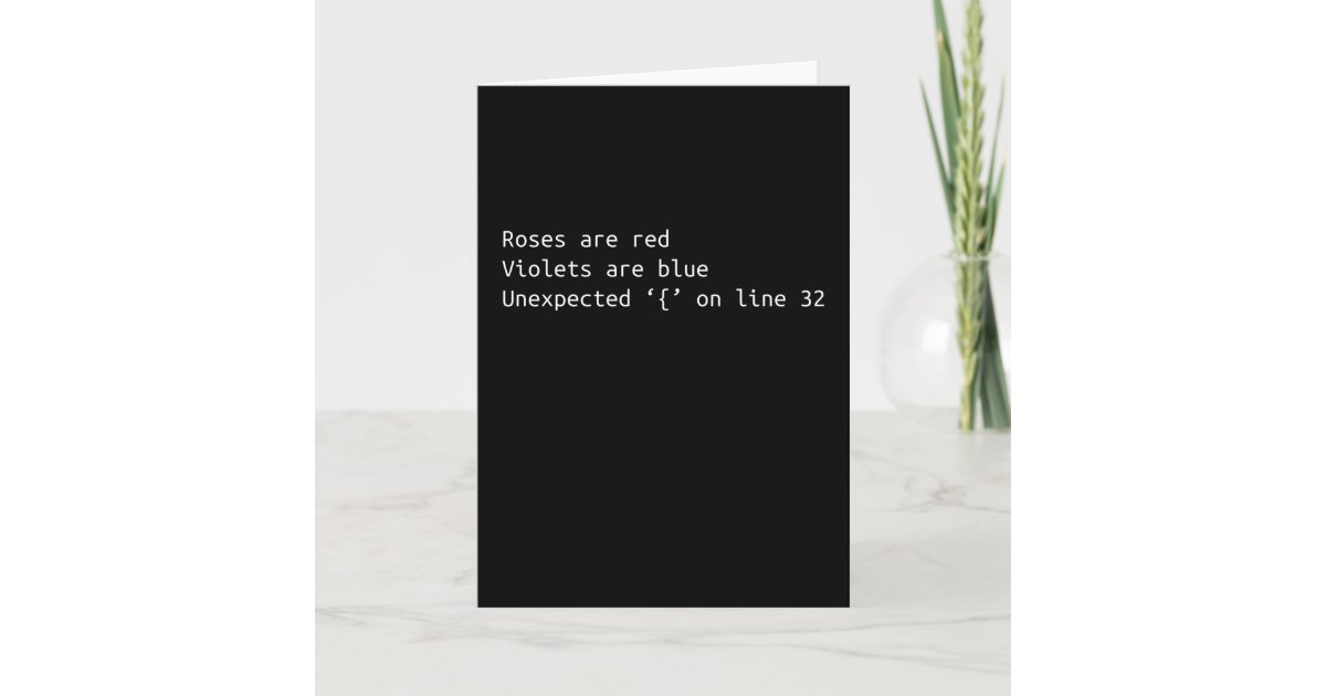 Funny Programmer Coding Poem Coding Gift Card | Zazzle