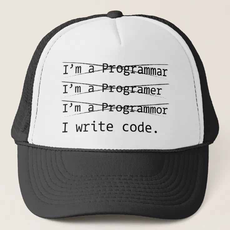 Funny Programmer Trucker Hat | Zazzle