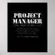 Funny Project Manager Dictionary Definition Poster | Zazzle
