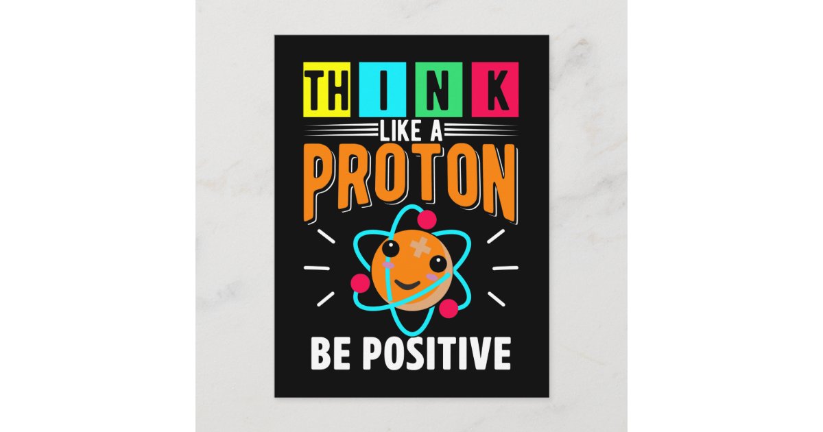 Funny Proton Humor Physicist Science Postcard | Zazzle
