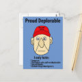 Funny Proud Deplorable Political Cartoon Postcard | Zazzle