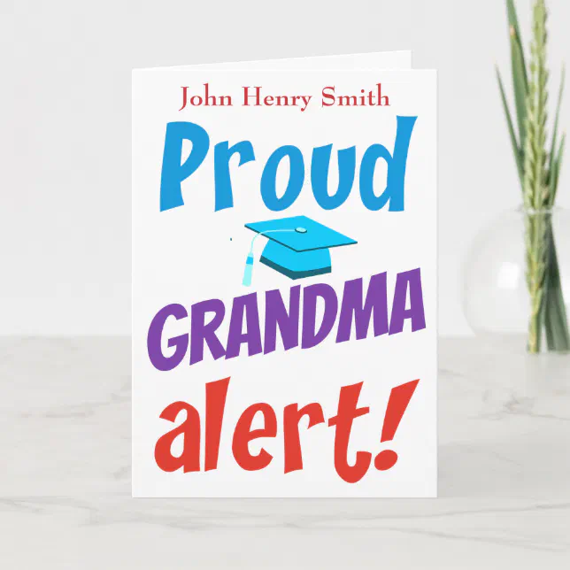Funny Proud Grandma Graduation Card | Zazzle