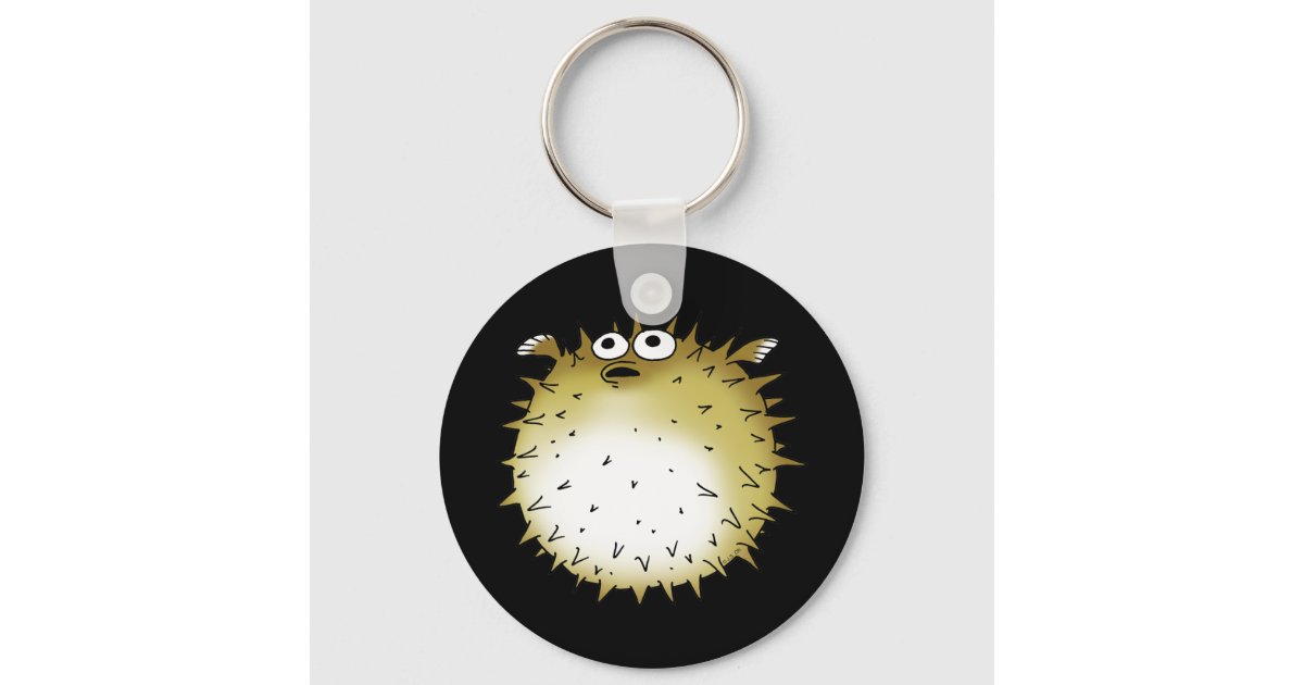 funny puffer fish keychain | Zazzle
