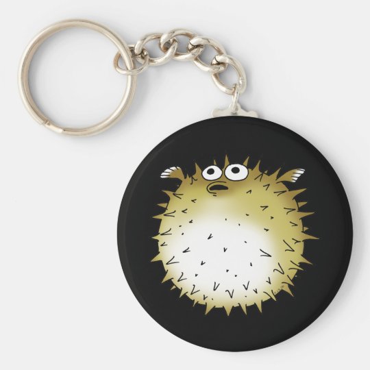 funny puffer fish keychain | Zazzle.com